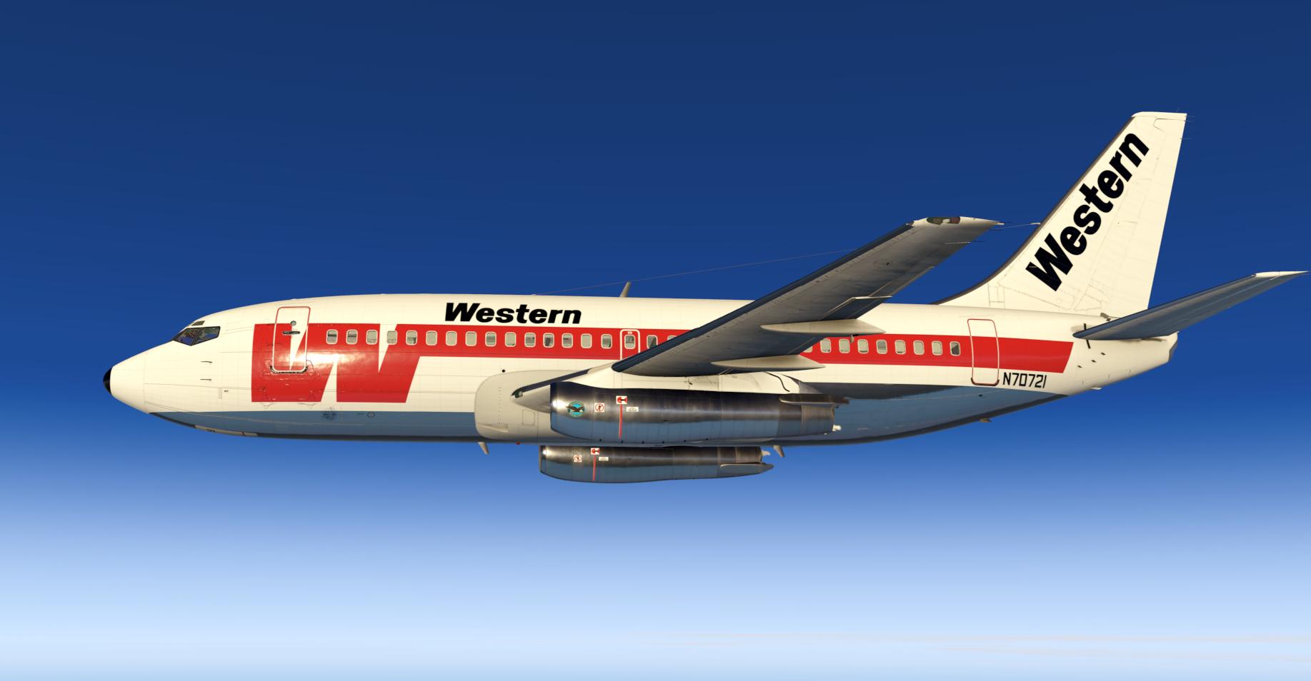 Western Airlines 80s N70721 for 732 TwinJet V3 Pro by FlyJSim - 732 ...