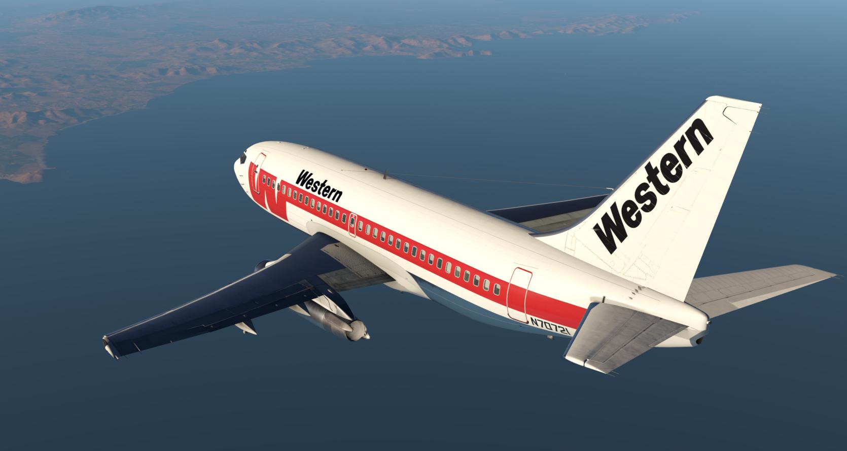 Western Airlines 80s N70721 for 732 TwinJet V3 Pro by FlyJSim - 732 ...