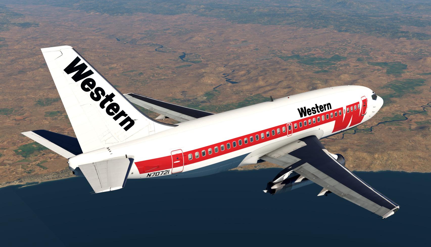 Western Airlines 80s N70721 for 732 TwinJet V3 Pro by FlyJSim - 732 ...