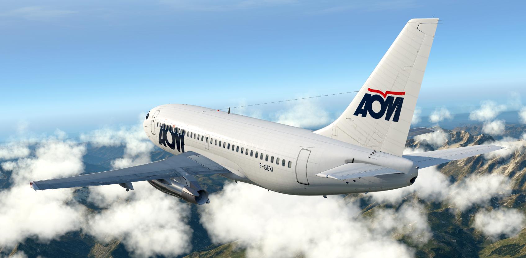 AOM French Airlines F-GEXI for 732 TwinJet V3 Pro by FlyJSim - 732 ...