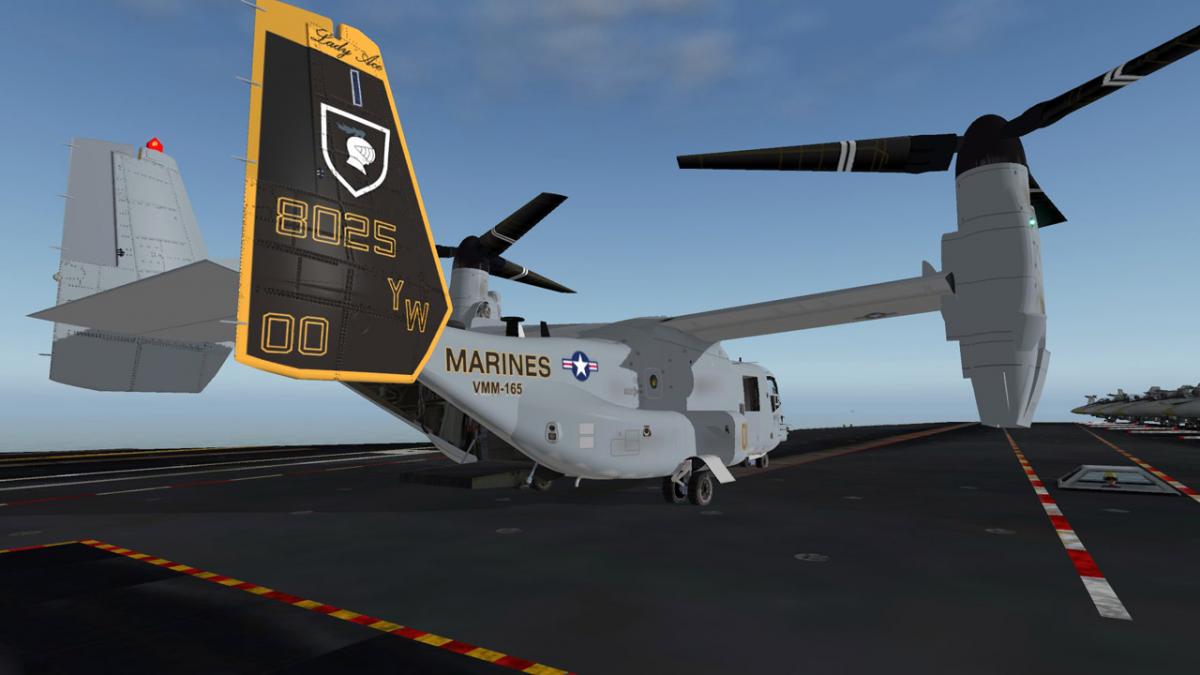AOA Simulations V-22 Osprey VMM-165 Lady Ace - Aircraft Skins ...