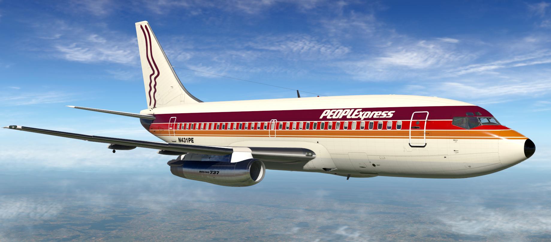 PEOPLExpress N431PE for 732 TwinJet V3 Pro by FlyJSim - 732 TwinJet ...