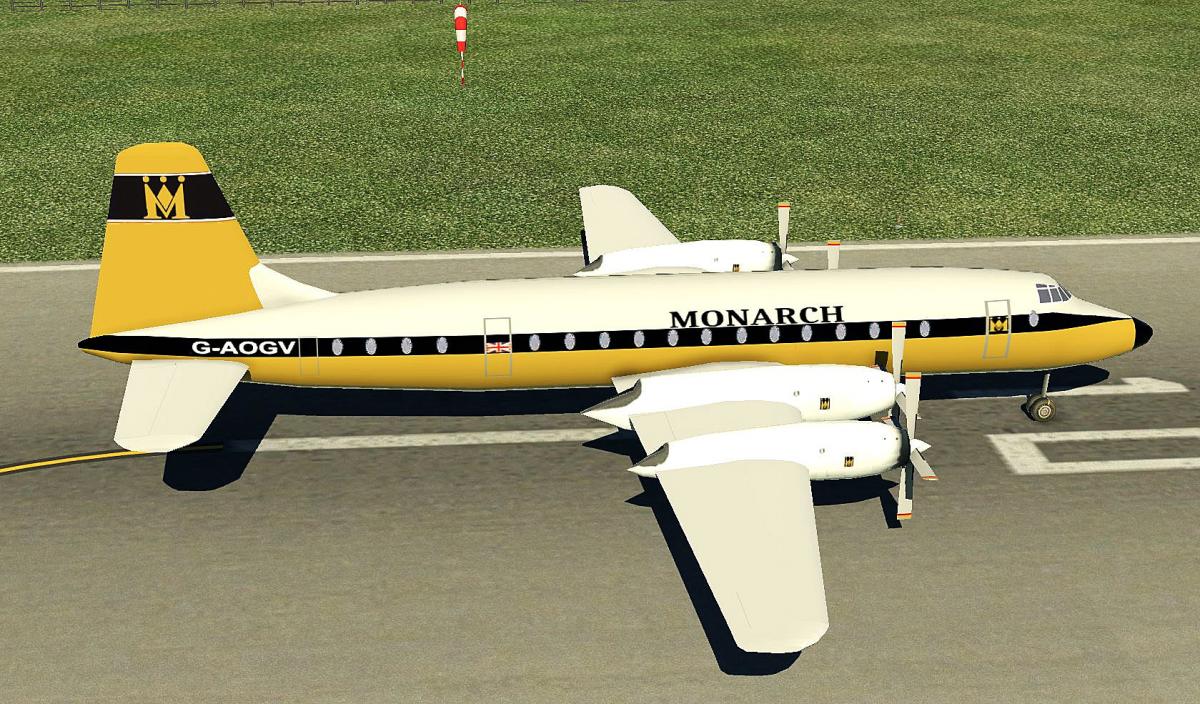 G-AOGV Monarch Airlines (Bristol Britannia 312 Aerostarsim) - Aircraft ...