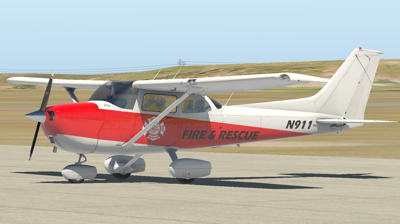 Fire & Rescue Cessna 172SP Concept Livery - Aircraft Skins - Liveries ...