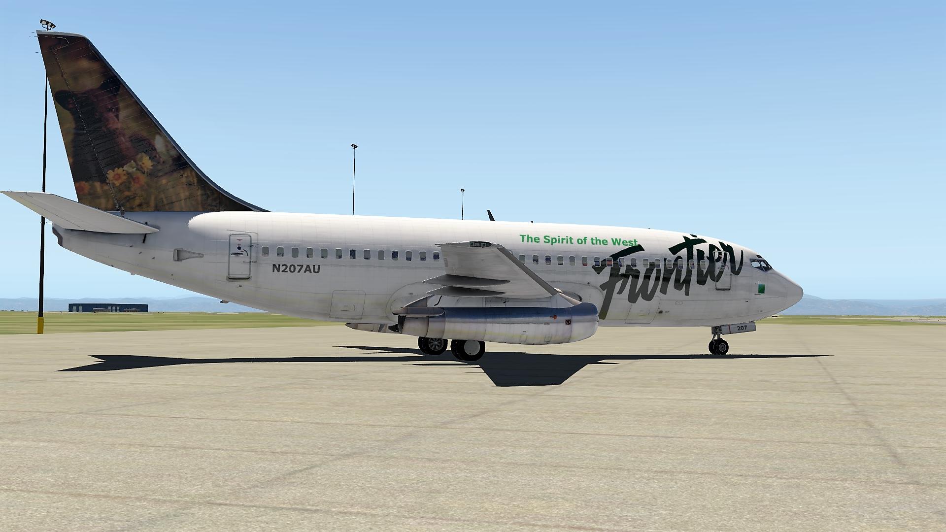 Frontier 90s N207AU for FlyJSim 737-200 V3 - 732 TwinJet Paints - X ...