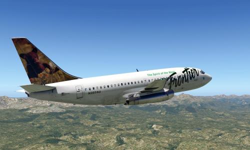 Frontier 90s N207AU for FlyJSim 737-200 V3 - 732 TwinJet Paints - X ...