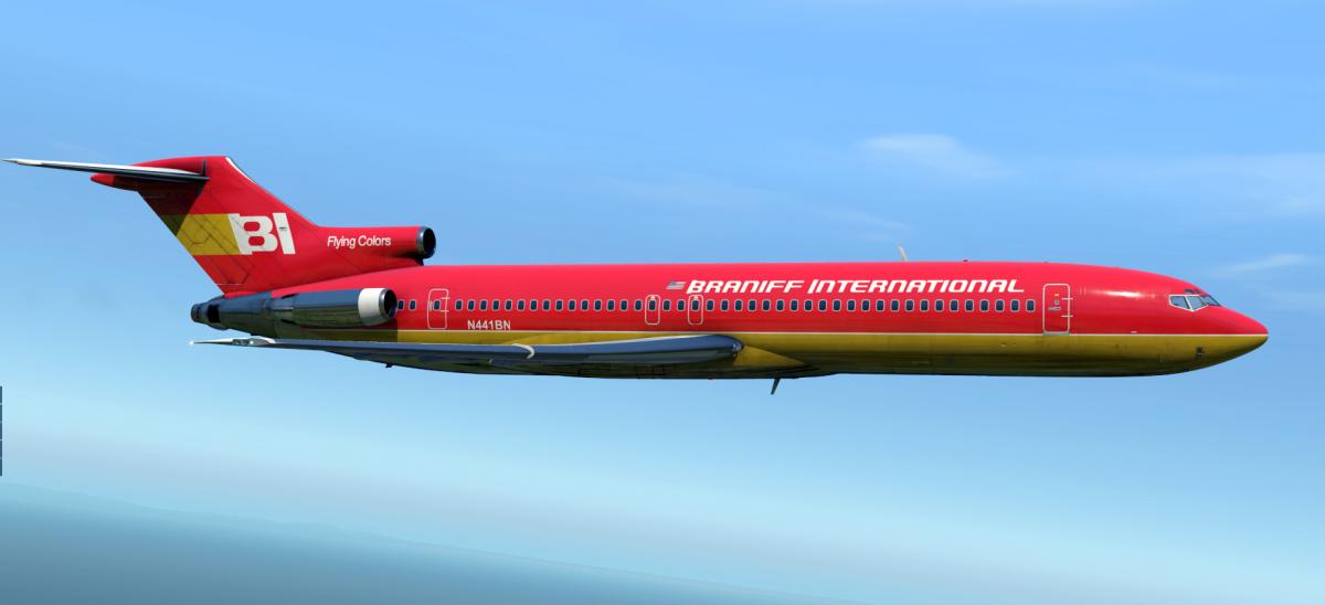 Braniff Flying Colors (Aztec Red) N441BN for 727200A V3 Pro by FlyJSim ...