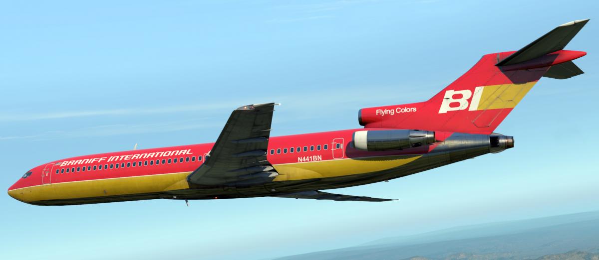 Braniff Flying Colors (Aztec Red) N441BN for 727200A V3 Pro by FlyJSim ...