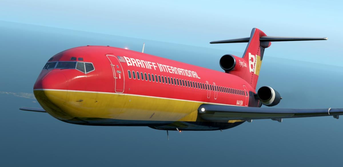 Braniff Flying Colors (Aztec Red) N441BN for 727200A V3 Pro by FlyJSim ...
