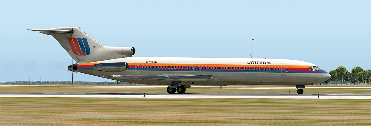 United 727-200 N7466U "Rainbow" (1970s/1980s) for FlyJSim 727 V3 ...