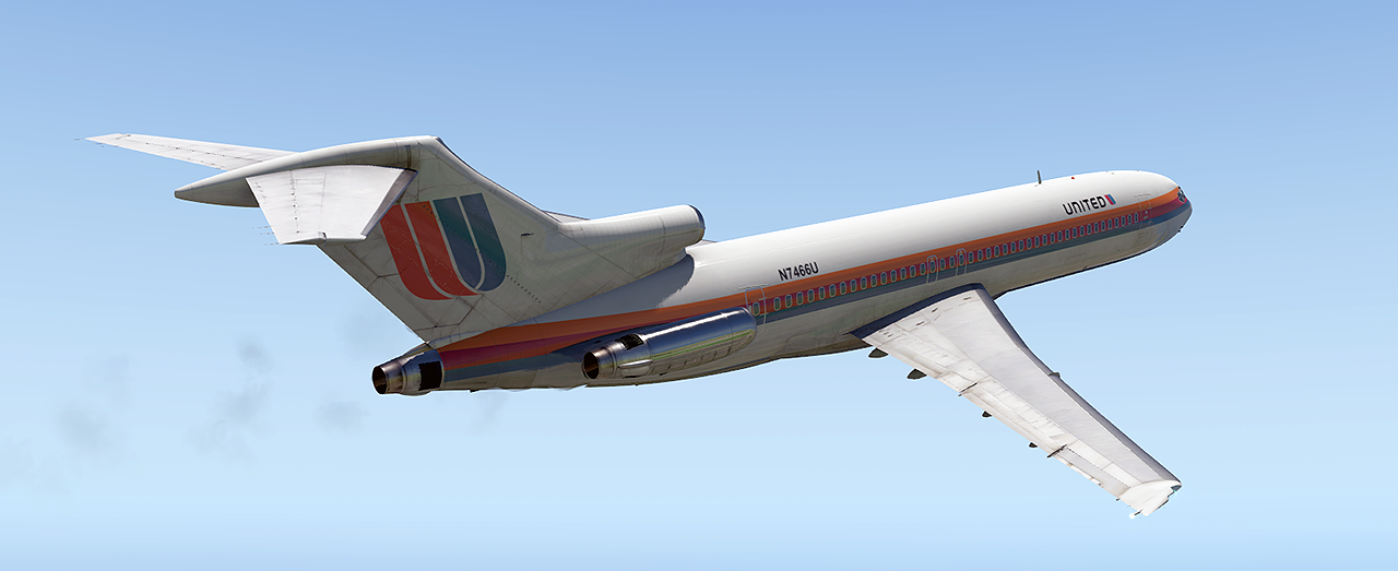 United 727-200 N7466U "Rainbow" (1970s/1980s) for FlyJSim 727 V3 ...