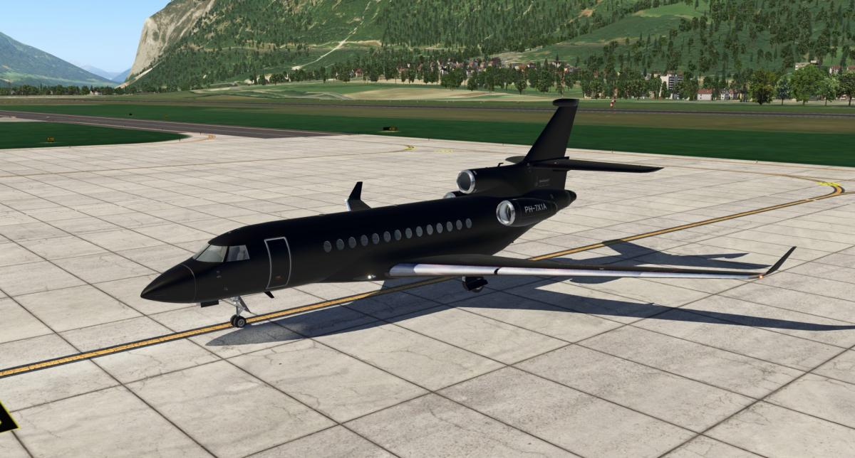 Dassault Falcon 7x Black Livery (pbr) - Aircraft Skins - Liveries - X ...