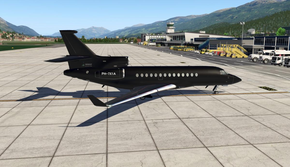 Dassault Falcon 7x Black Livery (pbr) - Aircraft Skins - Liveries - X ...