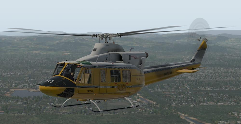 Yellow Cab repaints for X-Trident Bell 412EP - Aircraft Skins ...