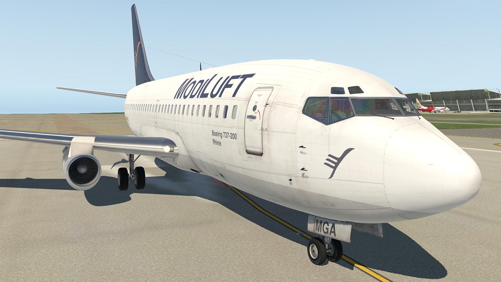 FlyJSim v3 Boeing 737-200 ModiLuft VT-MGA "Rhine" - 732 TwinJet Paints ...