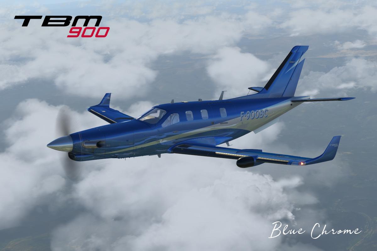 HotStart TBM 900 Blue Chrome - Aircraft Skins - Liveries - X-Plane.Org ...