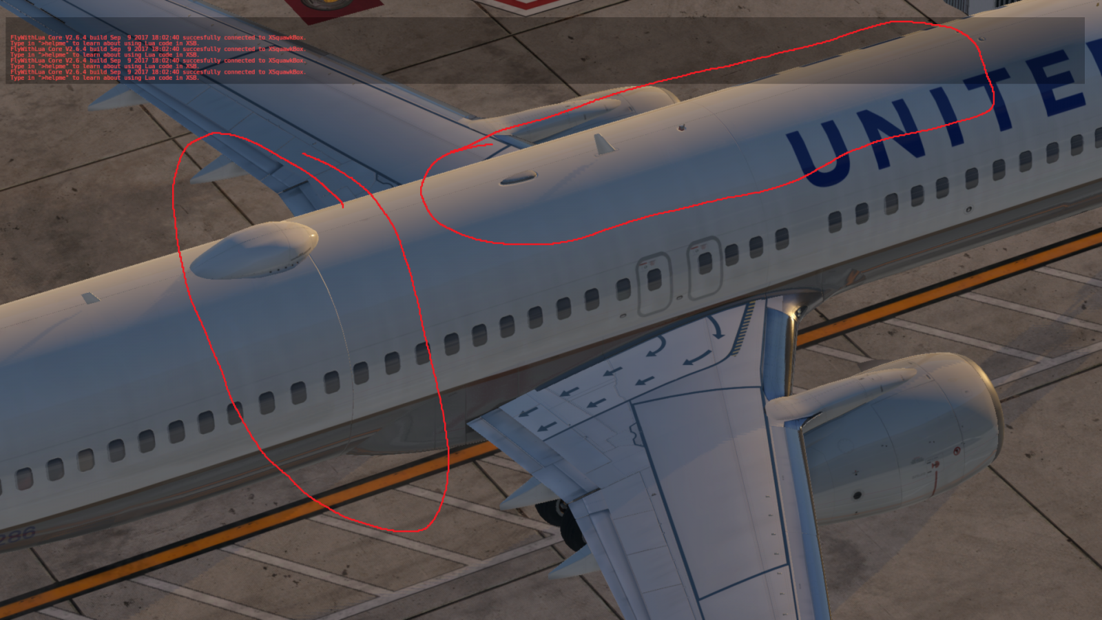 Weird lines on fuselage of the 737-800 - ZIBO B738-800 modified - X ...