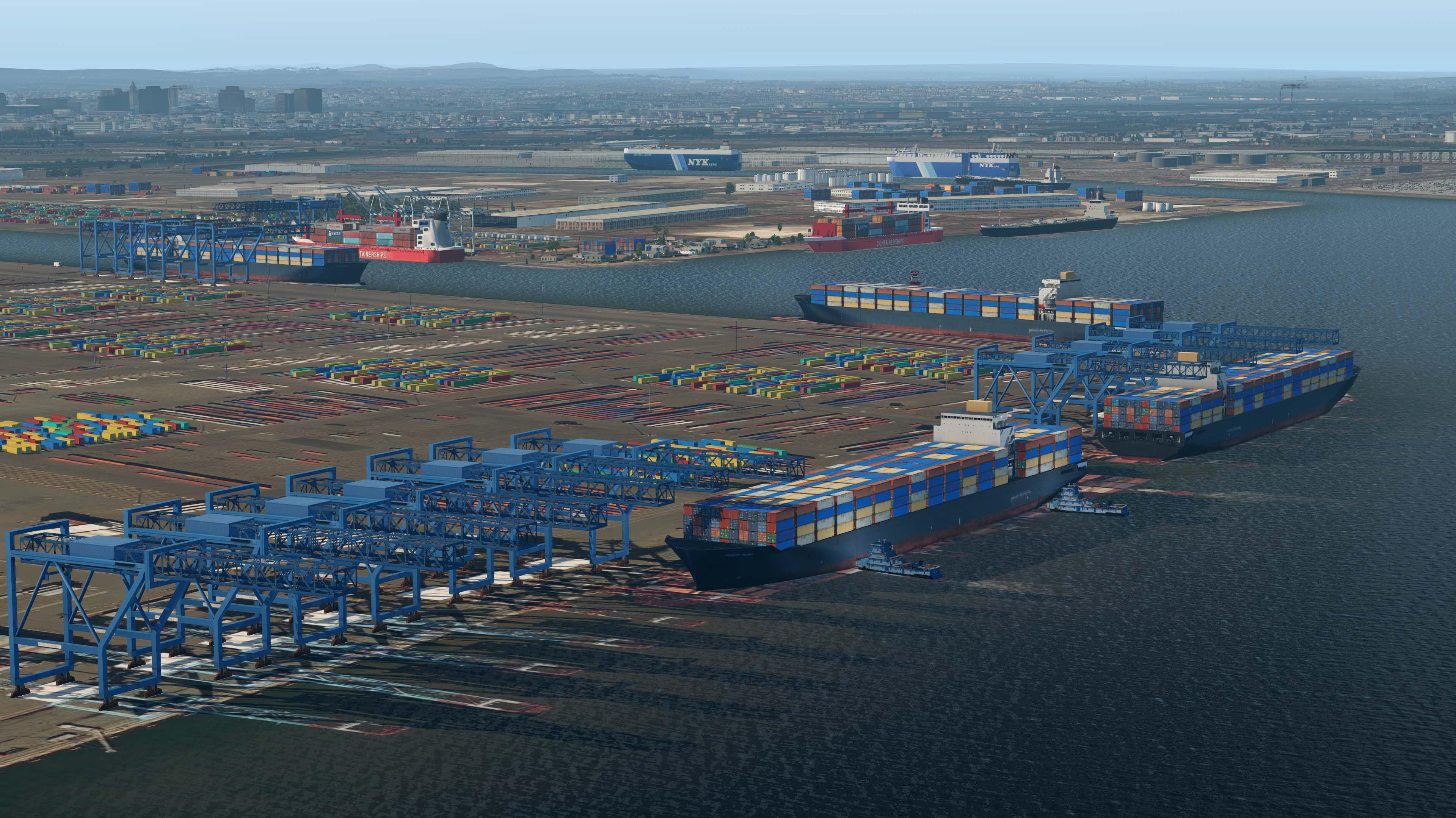 KEWR Port Newark–Elizabeth Marine Terminal bridges helipad - Scenery ...