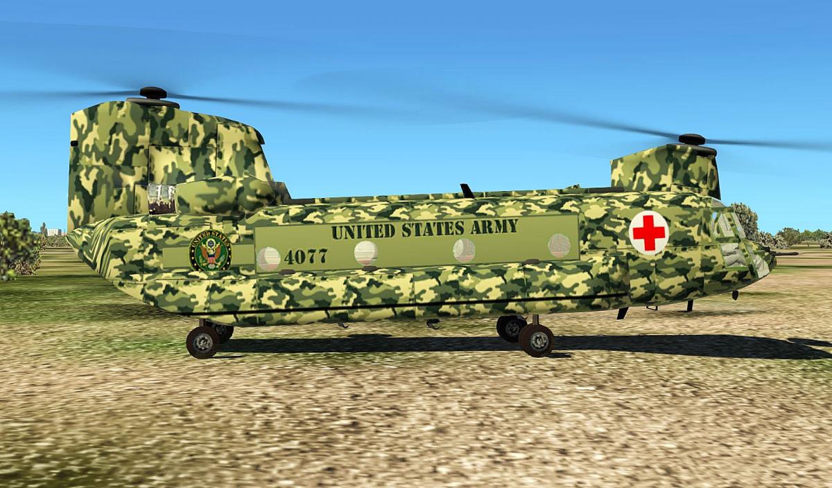 US Army Medivac 4077 Boeing/Vertol CH-47D Chinook 1.2 (By Kemblespotter ...