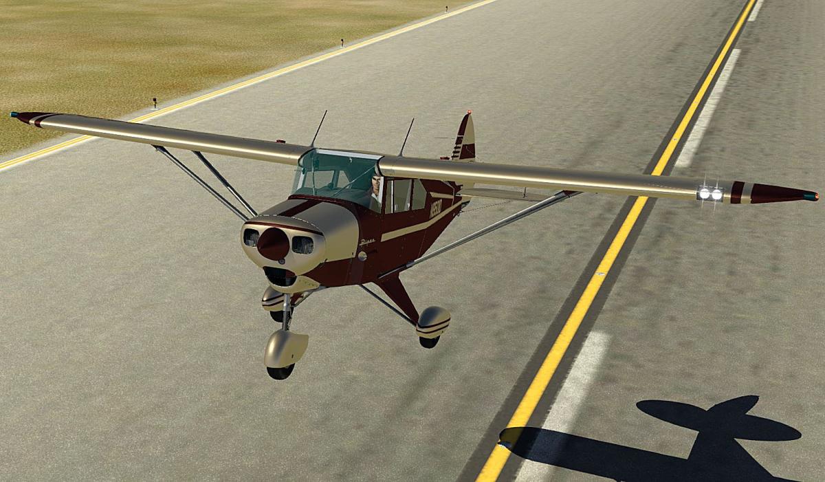 Piper PA22 Tri Pacer Burgundy & Silver Metallic Retro N9501D (Alabeo ...