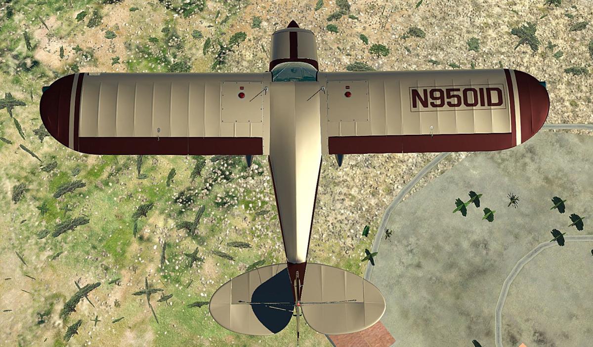 Piper PA22 Tri Pacer Burgundy & Silver Metallic Retro N9501D (Alabeo ...