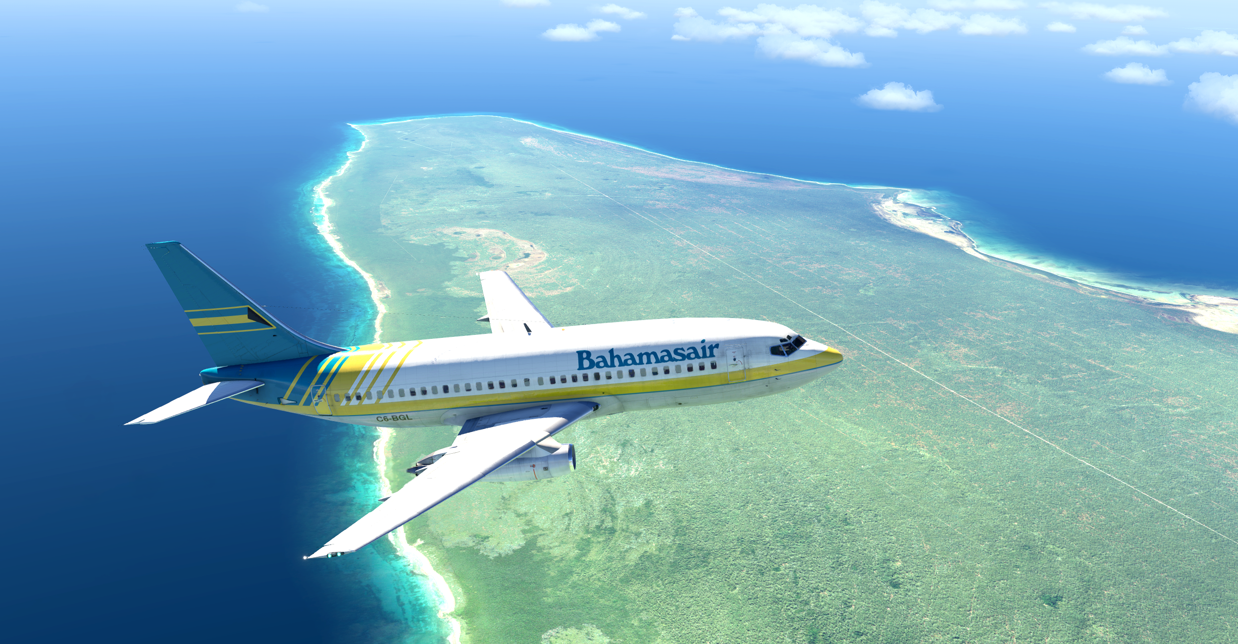 Bahamasair (Three Variants) - FlyJSim 737-200 - 732 TwinJet Paints - X ...