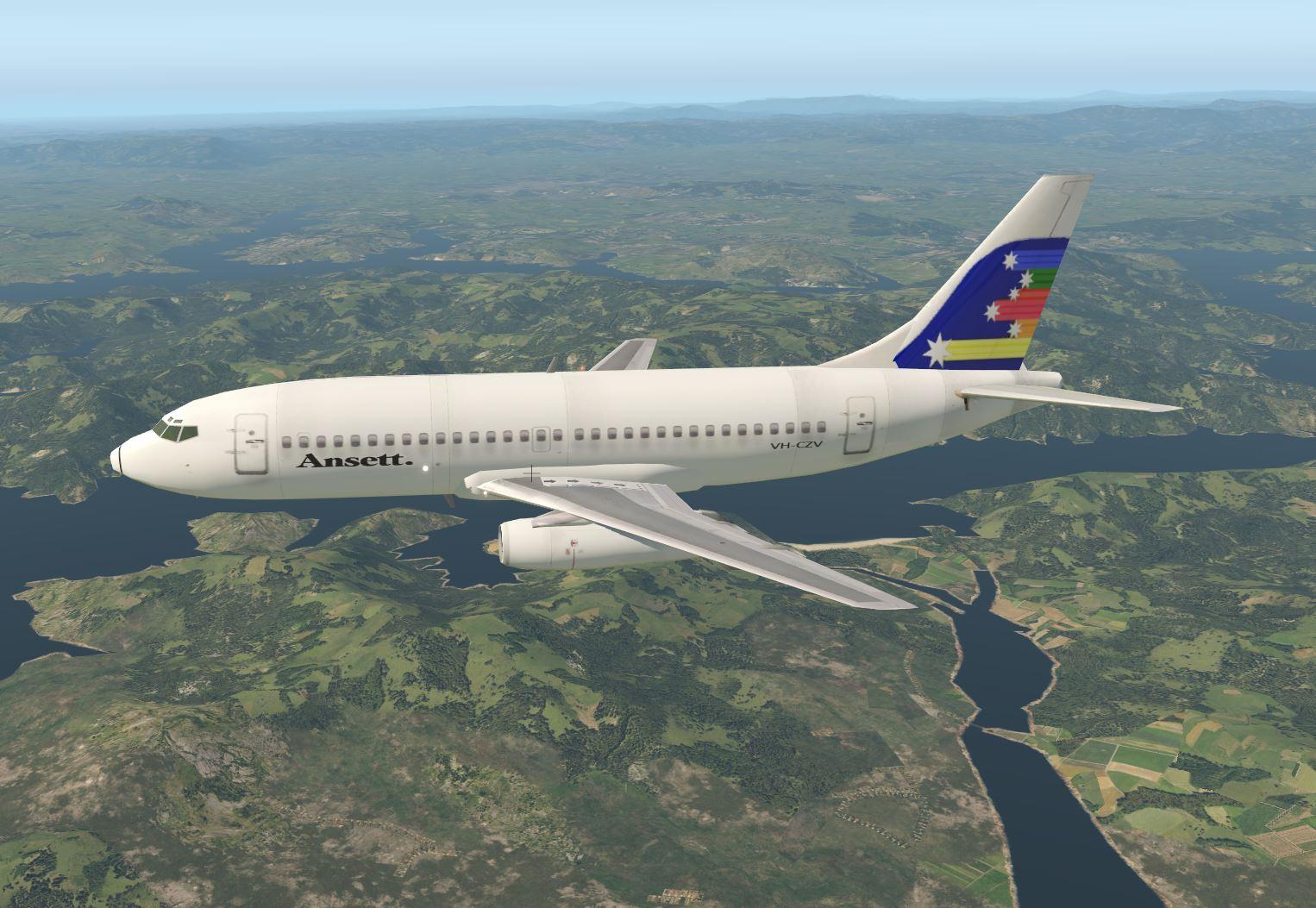 Ansett Australia livery for 737-200 - 732 TwinJet Paints - X-Plane.Org ...