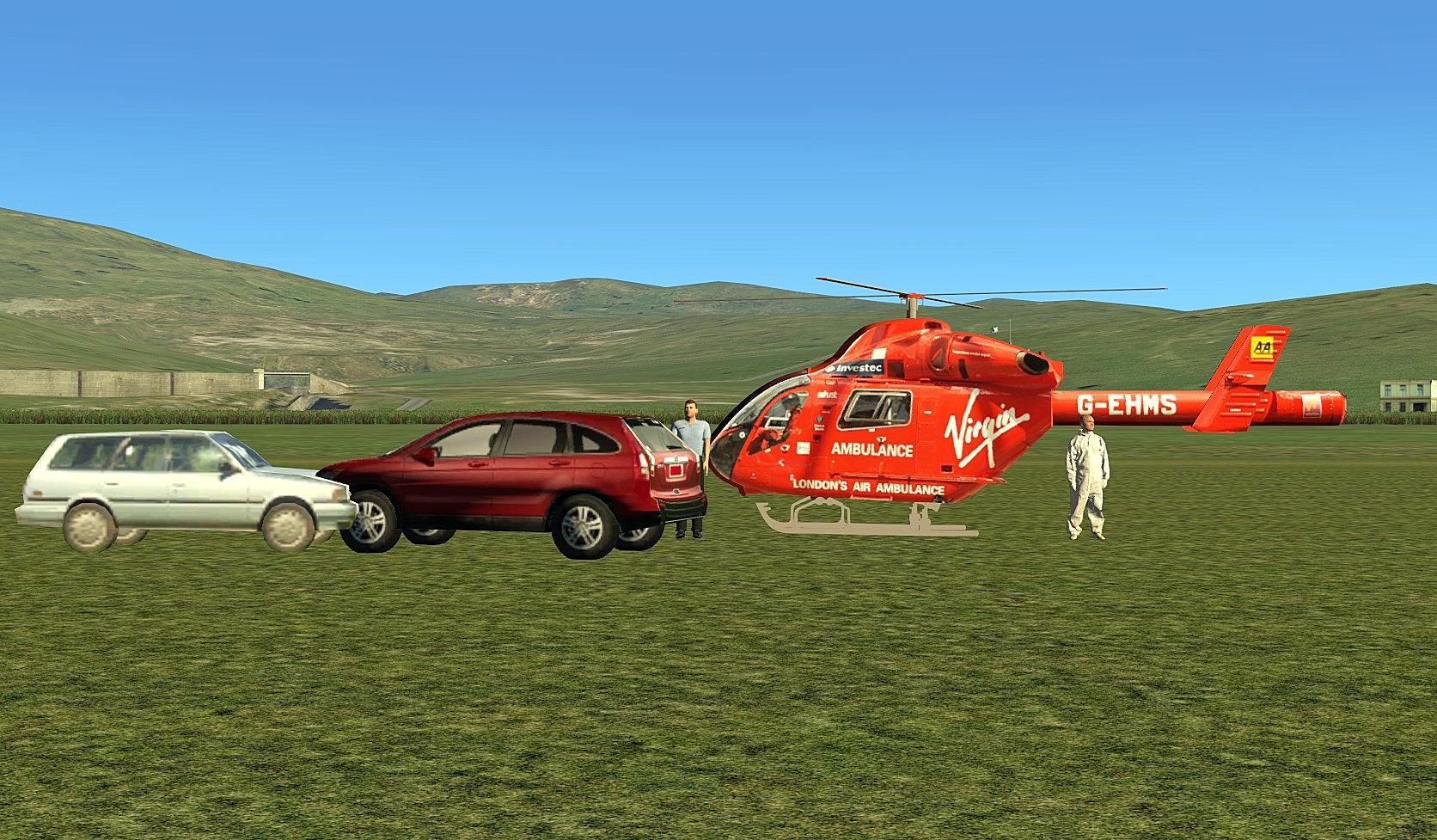 G-EHMS Static MD902 London Air Ambulance (Animated) - Objects - X-Plane ...