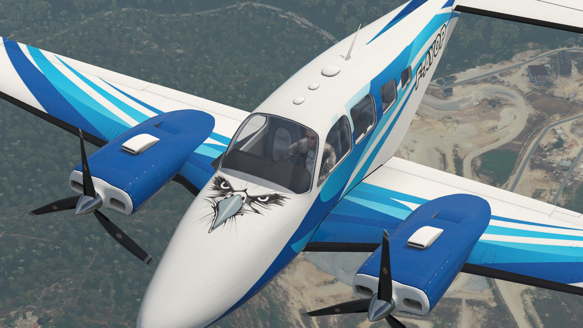 SIOOWAN BARON B58 liverie BLUE EAGLE - Aircraft Skins - Liveries - X ...