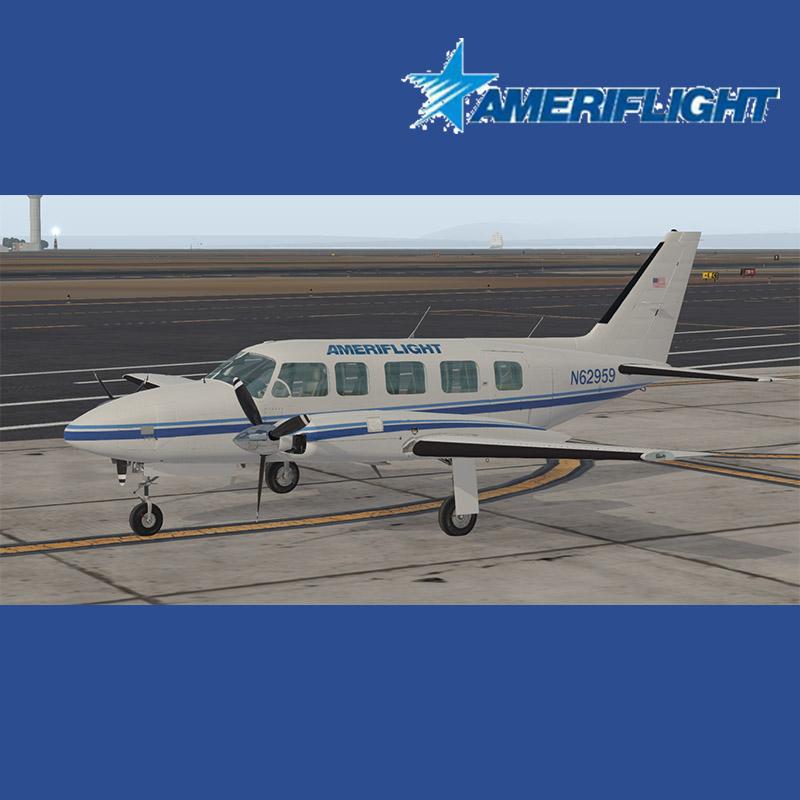 Alabeo PA31-350 Chieftain - Ameriflight - Aircraft Skins - Liveries - X ...