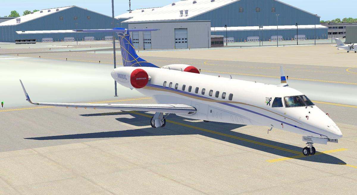 Golden Blue Livery Embraer Legacy 650 ERJ-135BJ by X-Crafts - ERJ ...
