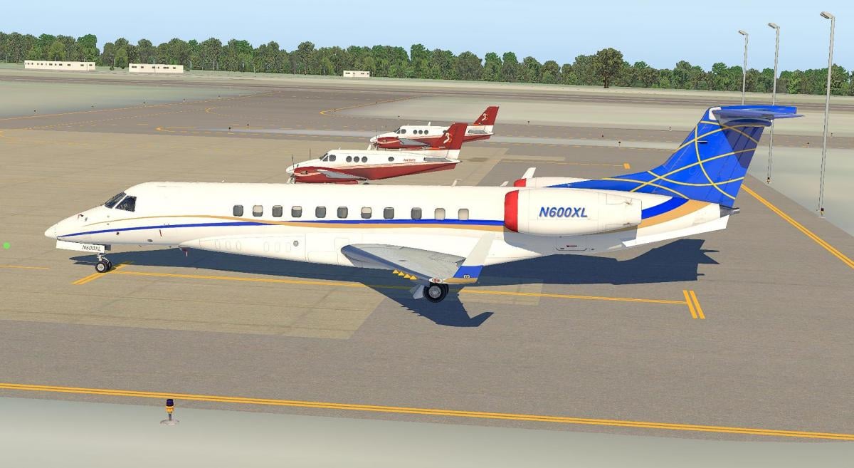 Golden Blue Livery Embraer Legacy 650 ERJ-135BJ by X-Crafts - ERJ ...