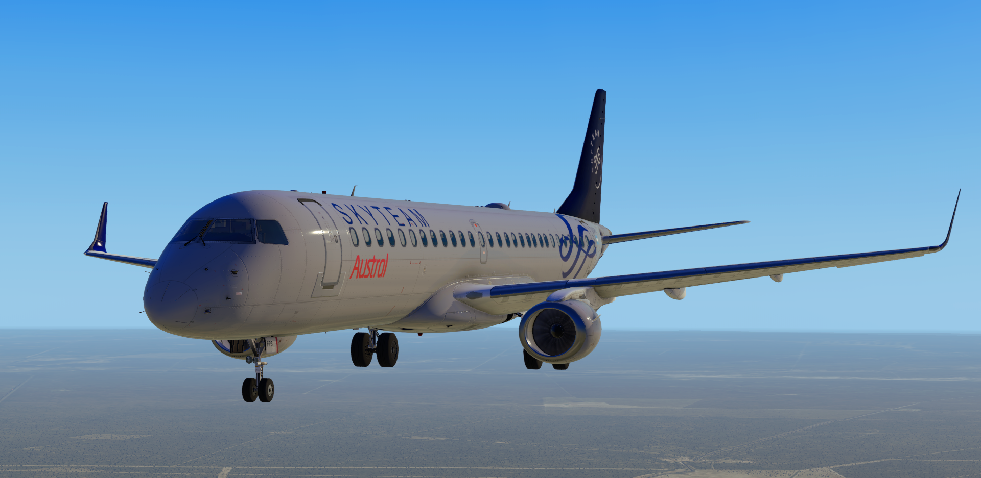 SSG E-195 Evolution - Austral Lineas SkyTeam LV-FPS - SSG Liveries - X ...