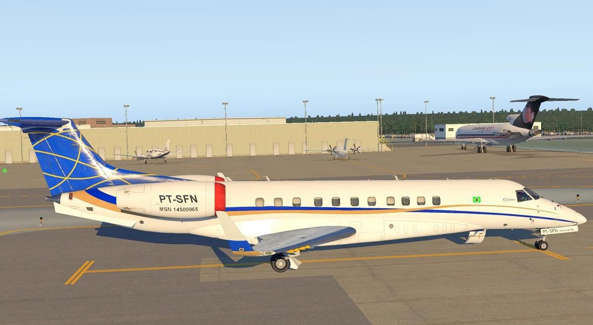 Golden Blue Livery Embraer Legacy 650 ERJ-135BJ by X-Crafts - ERJ ...