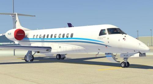 Blue Stripes Livery Embraer Legacy 650 ERJ-135BJ by X-Crafts - ERJ ...