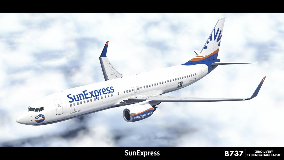 Zibo 737-800 SunExpress Germany - Aircraft Skins - Liveries - X-Plane ...