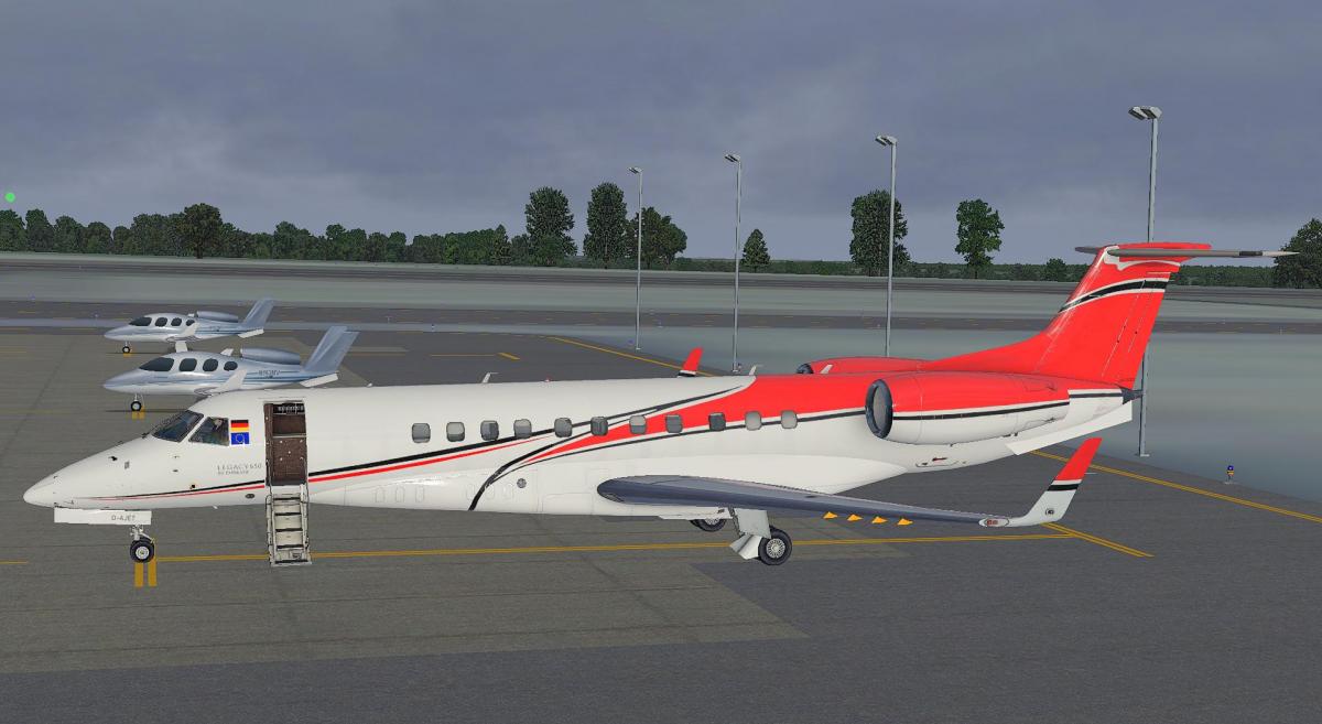 Red Black Livery Embraer Legacy 650 ERJ-135BJ by X-Crafts - ERJ Family ...