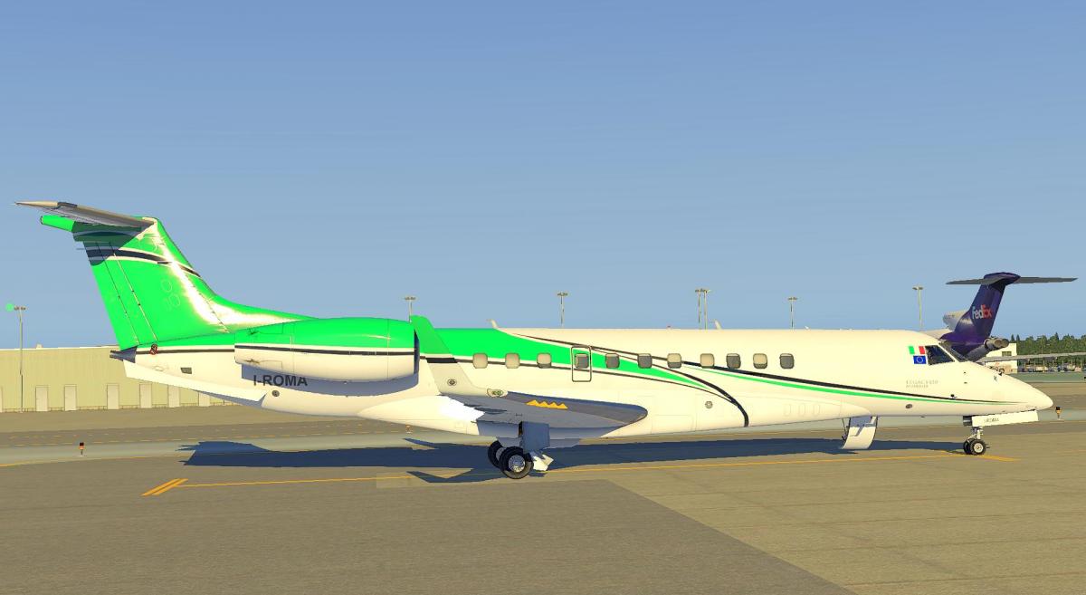 Green Black Livery Embraer Legacy 650 ERJ-135BJ by X-Crafts - ERJ ...