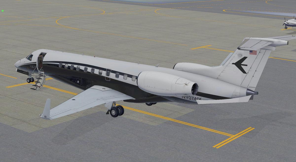 Black Lines Livery Embraer Legacy 650 ERJ-135BJ by X-Crafts - ERJ ...