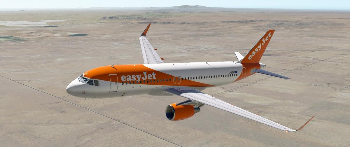 easyJet A320 (Sharklet) G-EZRT --- FlightFactor A320 - Aircraft Skins ...