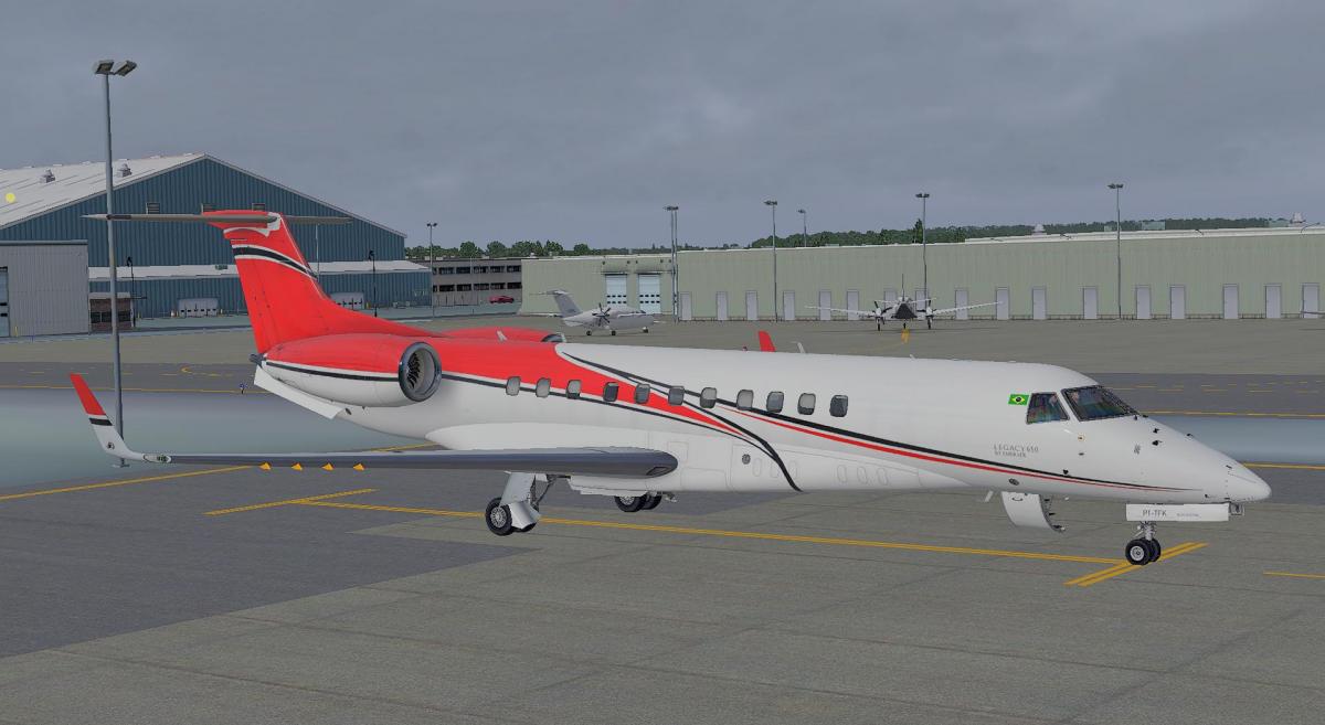 Red Black Livery Embraer Legacy 650 ERJ-135BJ by X-Crafts - ERJ Family ...