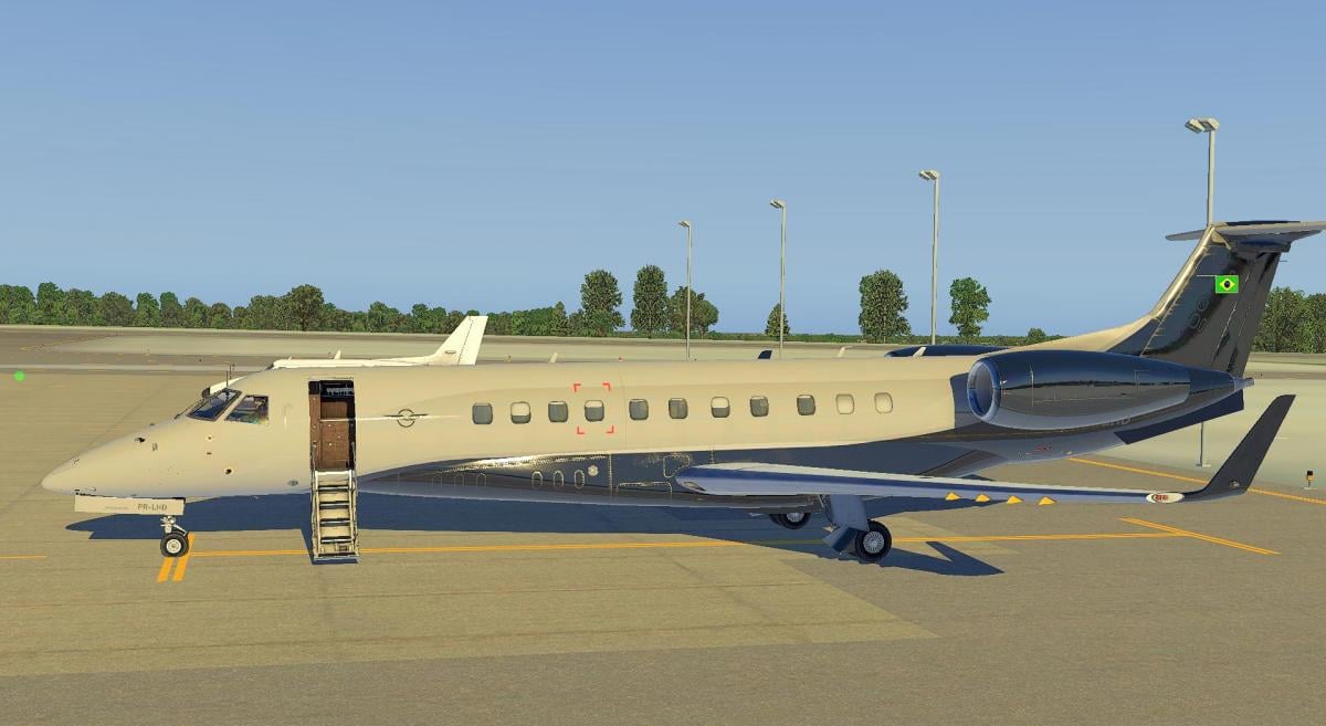 Black Silver Livery Embraer Legacy 650 ERJ-135BJ by X-Crafts - ERJ ...