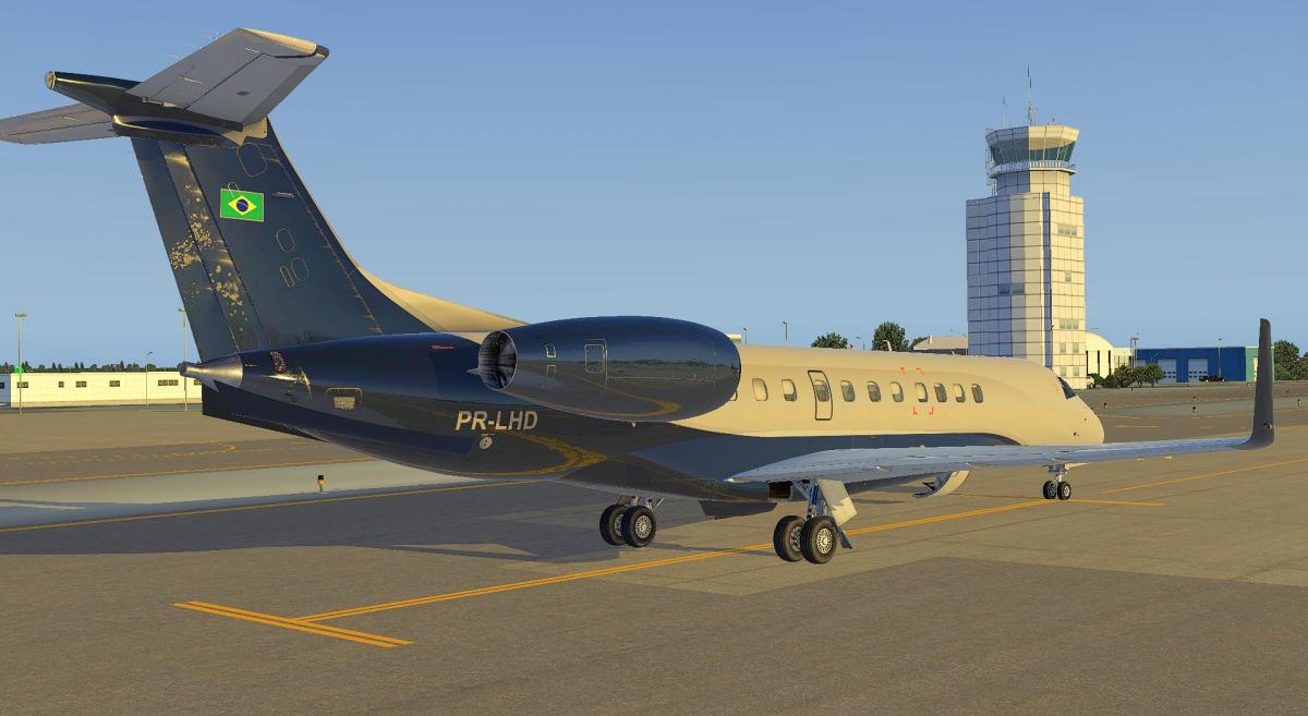 Black Silver Livery Embraer Legacy 650 ERJ-135BJ by X-Crafts - ERJ ...