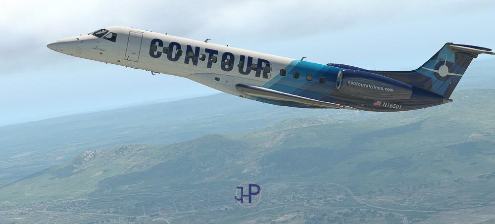 A Contour Airlines livery for the X-Crafts Embraer E135 model only ...