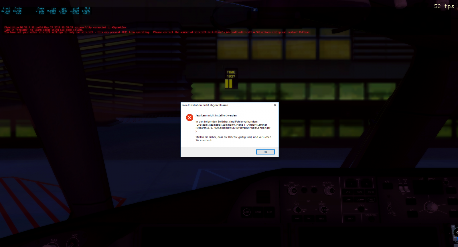 Error message when Launching the 787-9 - Magknight 787 - X-Plane.Org Forum