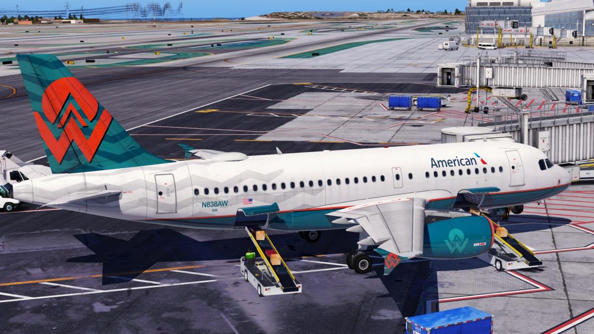 ToLiss A319 - American Airlines Retro America West N838AW - Aircraft ...