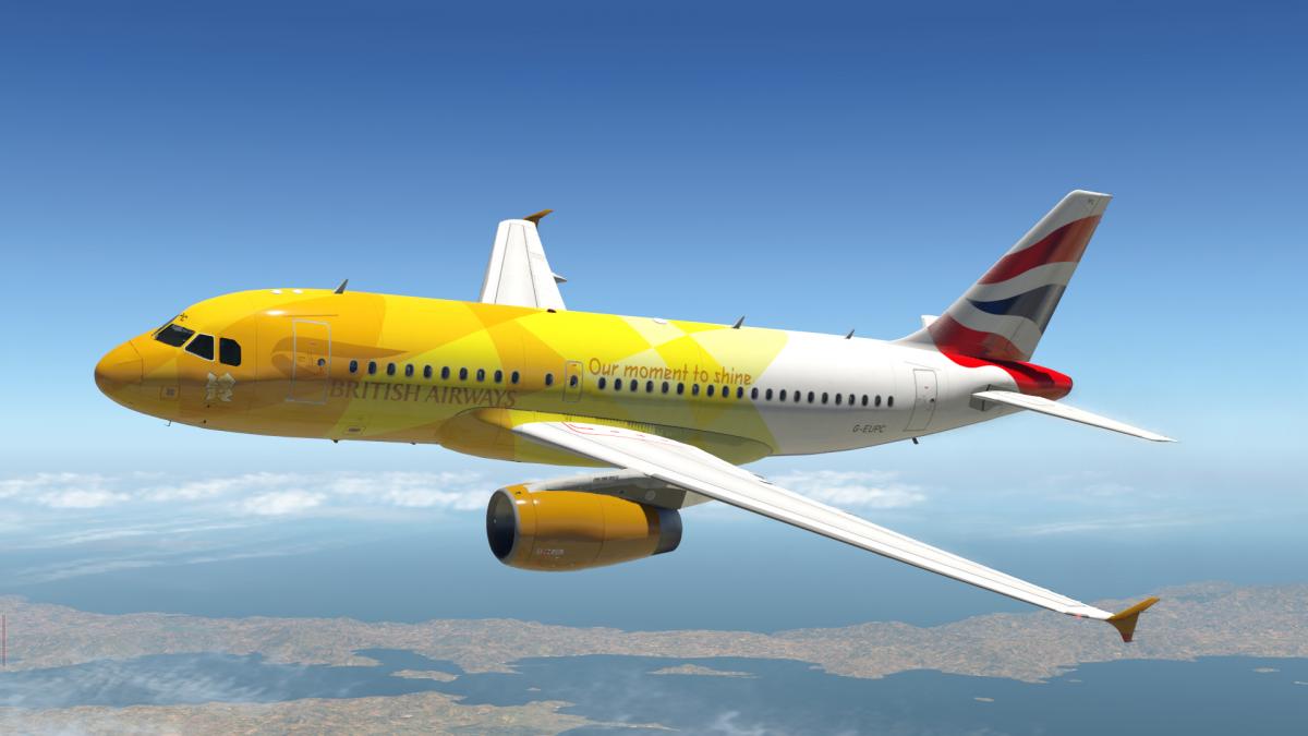 British Airways Firefly (G-EUPC) livery for the ToLiss A319 - Aircraft ...