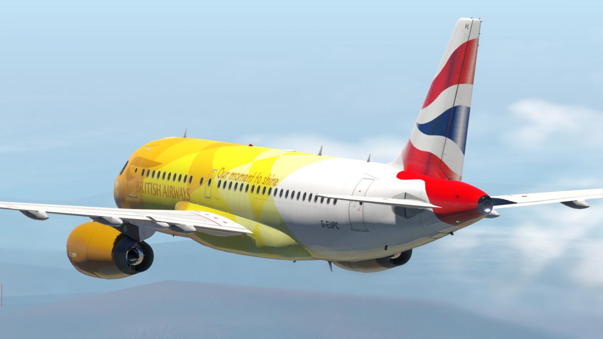 British Airways Firefly (G-EUPC) livery for the ToLiss A319 - Aircraft ...