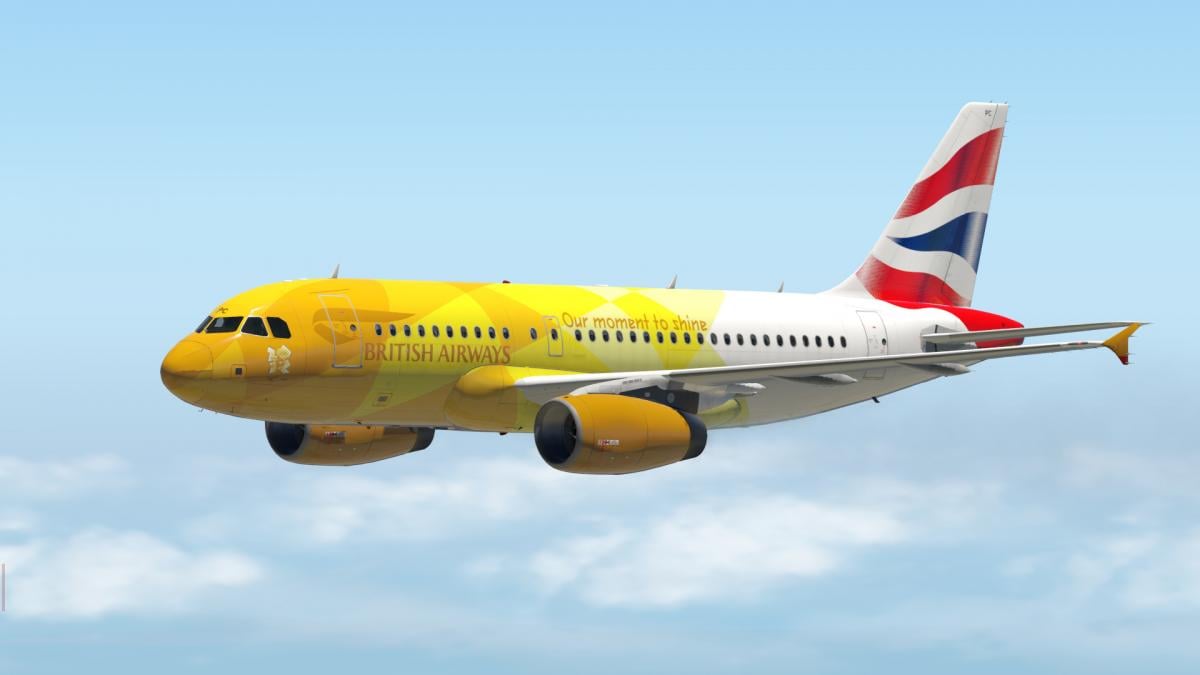 British Airways Firefly (G-EUPC) livery for the ToLiss A319 - Aircraft ...