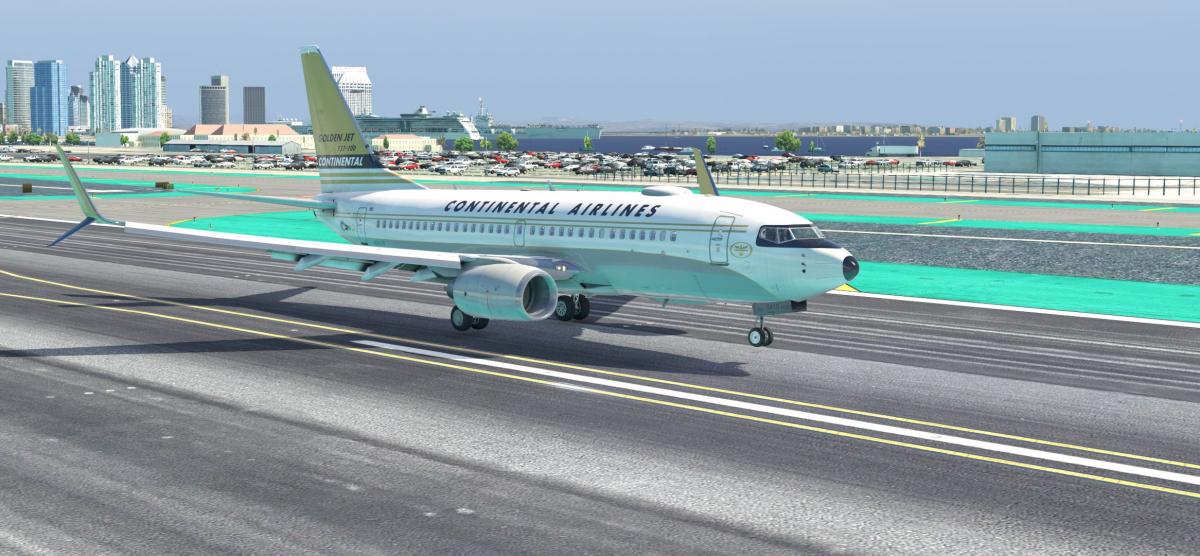 737-700U Continental Airlines Golden Jet (1960's) - Aircraft Skins ...